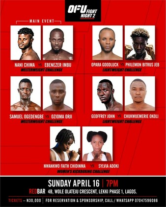 Nani Chima vs. Ebenezer Imbu, OFU Fight Night 2 | MMA Bout | Tapology