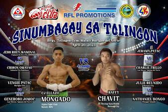 Raffy Chavit vs. CJ Mongado, Sinumbagay sa Tolingon | Boxing Bout ...