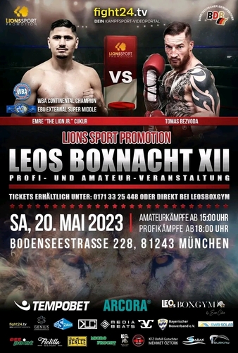 Emre Cukur vs. Tomas Bezvoda, Leo's Boxnacht 12 | Boxing Bout | Tapology