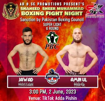 Amin Ul Haq vs. Jawad Hassan, Shaheed Sheer Muhammad Boxing Fight Night ...