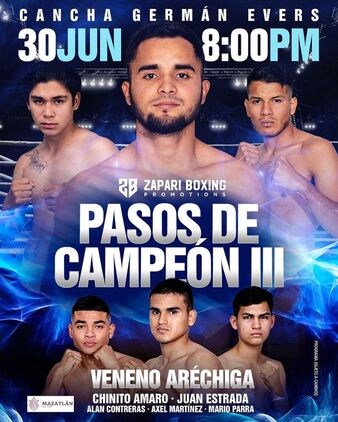 Jesus Arechiga vs. Mario Alberto Diaz, Pasos de Campeón 3 | Boxing Bout ...
