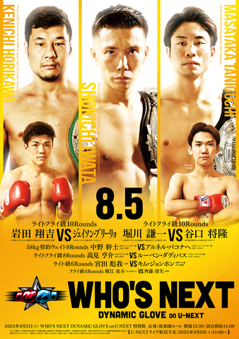 Shokichi Iwata vs. Jayson Brillo, Who's Next Dynamic Glove | Boxing ...