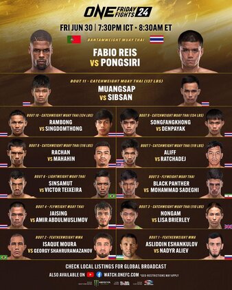 [Official] One Friday Fights 24 - Live Discussion Thread : r/MMA