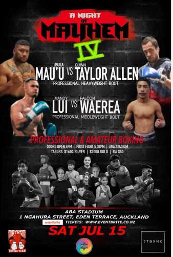 Night of Mayhem 4 | Boxing Event | Tapology