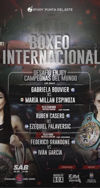 Gabriela Bouvier vs. Isabel Millan, Boxeo International | Boxing Bout ...
