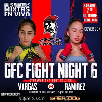Alison Vargas vs. Sara Valentina Ramirez Lopera, GFC Fight Night 6 ...