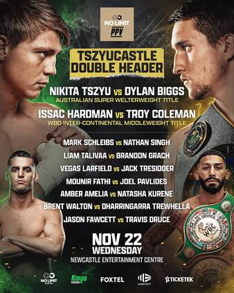 Issac Hardman vs. Troy Coleman, Tszyu vs. Biggs | Boxing Bout | Tapology