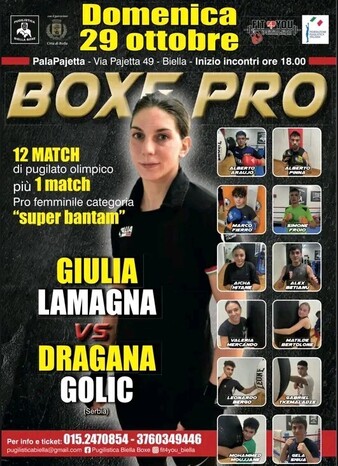 Giulia Lamagna vs. Dragana Golic, Boxe Pro | Boxing Bout | Tapology