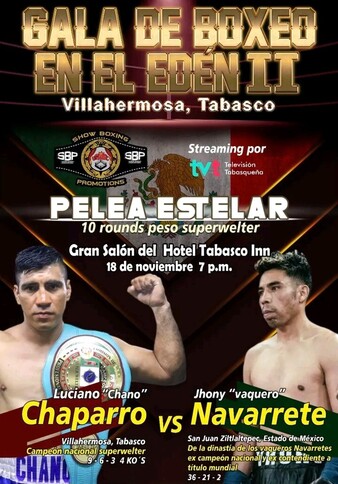 Juan Carlos Lopez vs. Ronaldo Solis, Gala de Boxeo en el Edén 2 ...