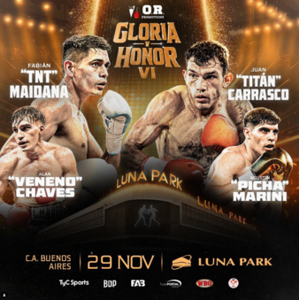 Santiago Aliberti vs. Nestor Daniel Sosa, Gloria Y Honor VI | Boxing ...