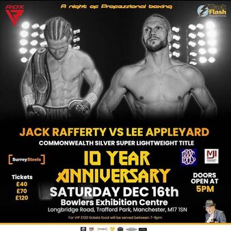 Rafferty vs. Appleyard: 10 Year Anniversary Show | Boxing Event | Tapology