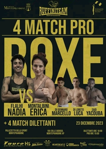 Nadia Flalhi vs. Erica Montalbini, Boxe | Boxing Bout | Tapology