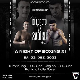 A Night of Boxing 11: Di Loreto vs. Sadiku | Boxing Event | Tapology
