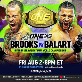 ONE Fight Night 24: Brooks vs. Balart | Combat Sports Event | Tapology