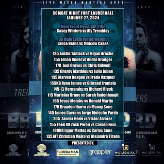 Combat Night: Broward | MMA, Kickboxing, & Muay Thai Event | Tapology