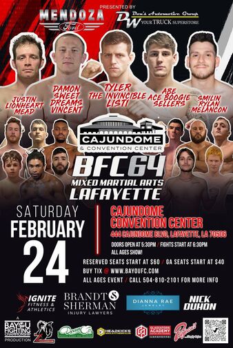 Abe Sellers vs. Dimitre Ivy, Bayou FC 64 | MMA Bout | Tapology