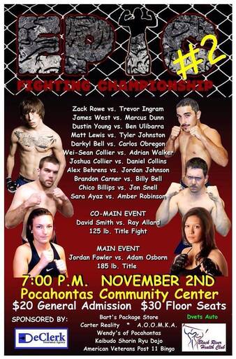 James West vs. Marcus Dunn, Epic Fighting Championship 2 | MMA Bout ...