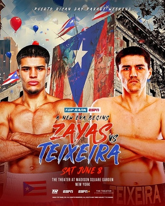 Xander Zayas vs. Patrick Teixeira, Zayas vs. Teixeira | Boxing Bout ...