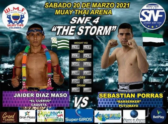 Jaider Diaz vs. Sebastian Porras, Saturday Night Fight | Muay Thai Bout ...