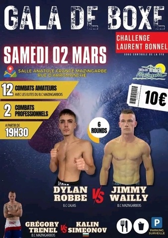 Gala de Boxe: Challenge Laurent Bonnel | Boxing Event | Tapology