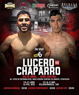 Lucero vs. Chaparro | Boxing Event | Tapology
