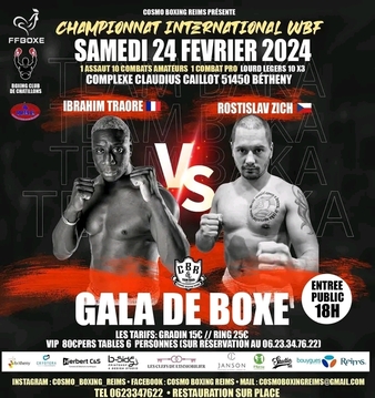 Ibrahim Traoré vs. Rostislav Zich, Gala de Boxe | Boxing Bout | Tapology