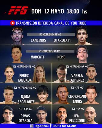 Emiliano Otarola vs. Aaron Rivas, Fight for Glory | Kickboxing Bout ...