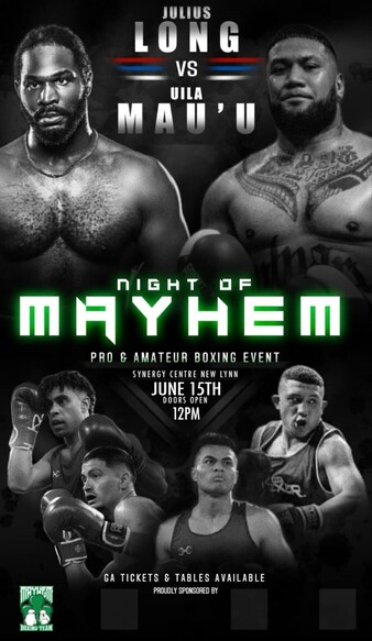 Julius Long vs. Uila Mau'u, Night of Mayhem | Boxing Bout | Tapology