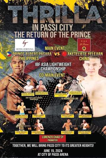 Albert Pagara vs. Aketelieti Yeliejian, Thrilla in Passi City | Boxing ...