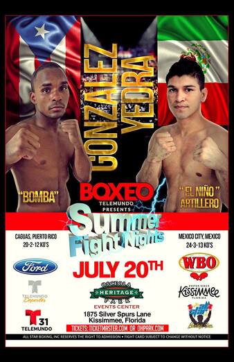 Christian Camacho vs. Hector Luis Gonzalez, Gonzalez vs. Yedras ...