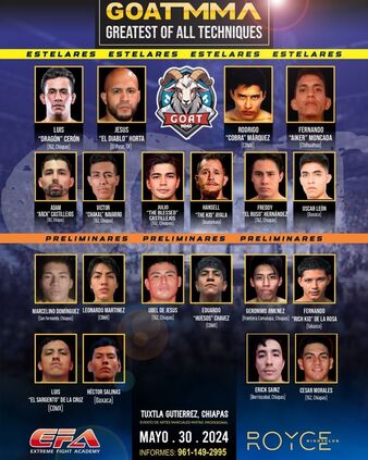 Luis de la Cruz vs. Hector Salinas, GOAT Combat MMA 1 | MMA Bout | Tapology