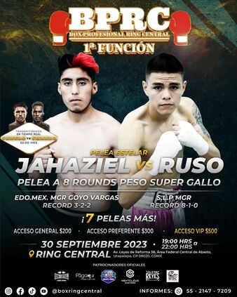 Alexis Gomez vs. Leopardo Reyes Amador, Box Profesional Ring Central ...