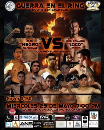 Luis Gaytan Esparza vs. Antonio Ramirez Acevedo, Guerra en el Ring ...