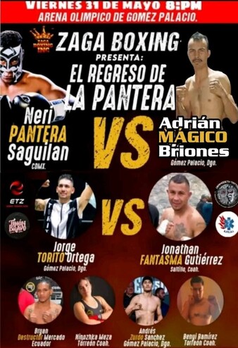 Nery Saguilan vs. Juan Adrian Briones, El Regreso de La Pantera | Boxing Bout | Tapology