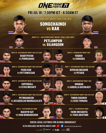 Nachin Sat vs. Ivan Bondarchuk, ONE Friday Fights 71 | MMA Bout | Tapology