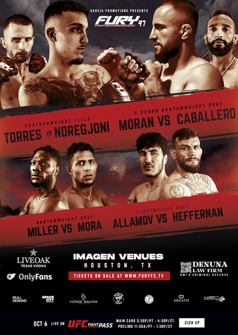 Fury FC 97: Torres vs. Ndregjoni | MMA Event | Tapology