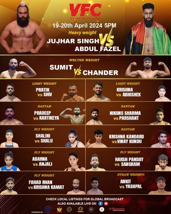 Sumit Bhyan vs. Dev Rajput, Veswa Fight Championship 2 | MMA Bout ...