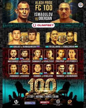 Alash Pride 100: Ismagulov vs. Tenorio | MMA Event | Tapology