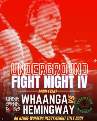 Cheyenne Whaanga vs. Sequita Hemingway, Underground Fight Night IV ...