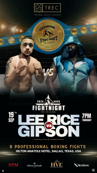 Lee Rice vs. Gipson | Boxing Event | Tapology