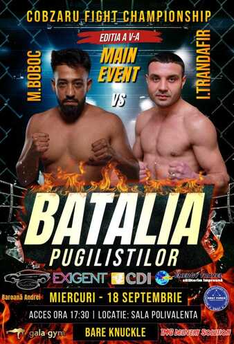 Batalia Pugilistilor | Boxing Event | Tapology
