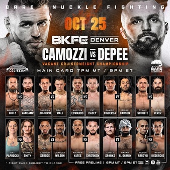 BKFC 67: Camozzi vs. Depee | Event | Tapology