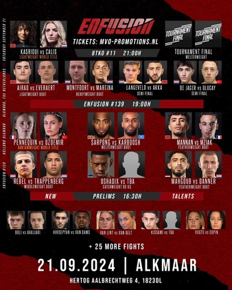 Enfusion 139 Kickboxing Event Tapology