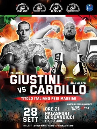 Eduardo Giustini vs. Gianmarco Cardillo, Giustini vs. Cardillo | Boxing ...