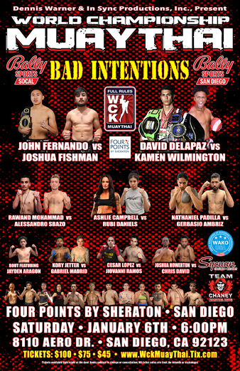 WCK Muay Thai: Bad Intentions | Event | Tapology