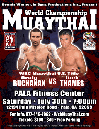WCK Muay Thai: Buchanan vs. Thames | Event | Tapology