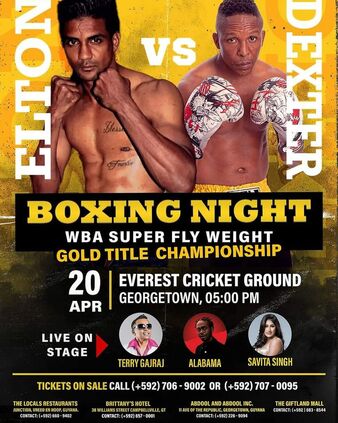 Elton Dharry vs. Dexter Marques, Guyana Boxing Night | Boxing Bout | Tapology