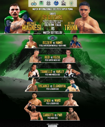 Simone Spada vs. Jordan Ward, Magnesi vs. Trana | Boxing Bout | Tapology