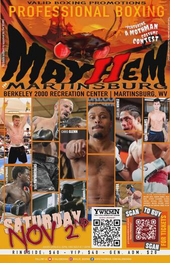 Christopher Glenn vs. Jaden Webb, Mayhem in Martinsburg 2 | Boxing Bout | Tapology