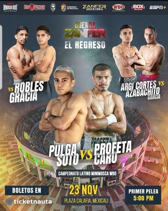 Elwin Soto vs. Moises Caro, Guerra Zanfer El Regreso | Boxing Bout ...